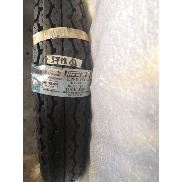 FKR TYRE 80/90x16 TUBELESS TYPE HT200 TT100 BUNGA (STOCK CLEARANCE ...
