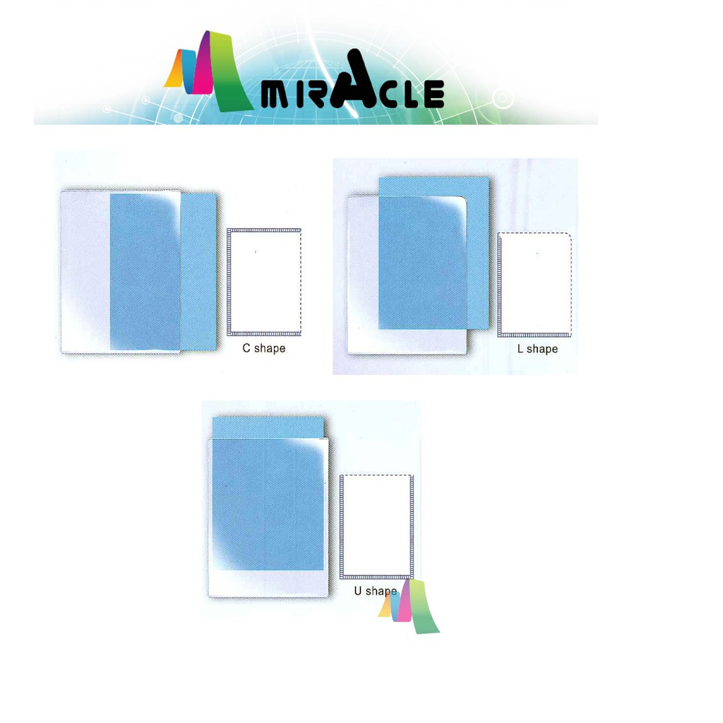 Transparent A4 paper folder file U & C & L shape (Pack/24 pcs) | Shopee ...