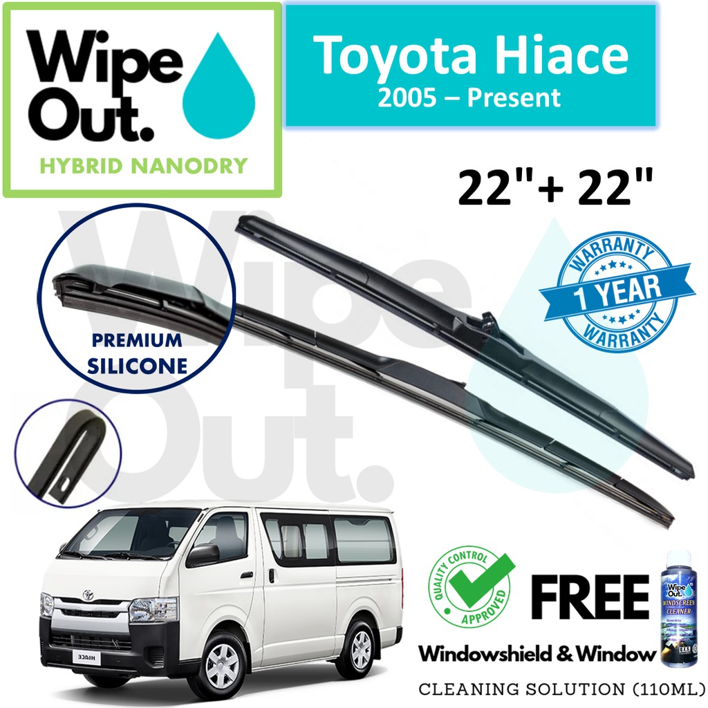 [PREMIUM] Toyota HIACE 2005 - Present WipeOut HYBRID NANODRY SILICONE ...
