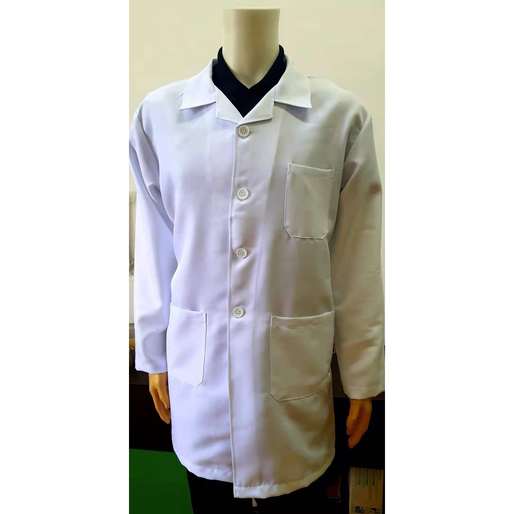 LabCoat/white Coat/ Jubah Makmal,short sleeve and long sleeve (unisex ...