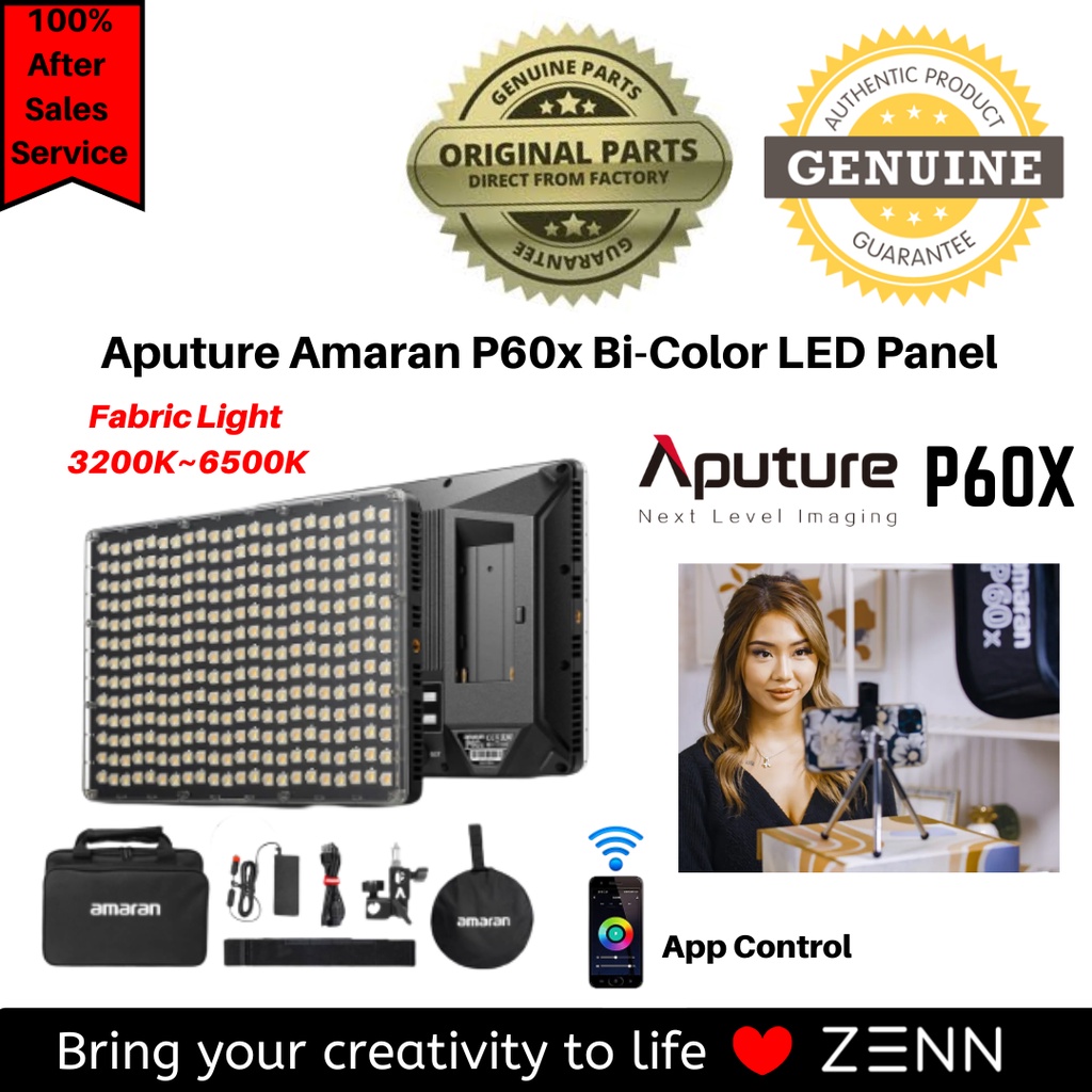 Aputure Amaran P60X Bi-Color / P60C RGBWW LED Panel | Shopee Malaysia