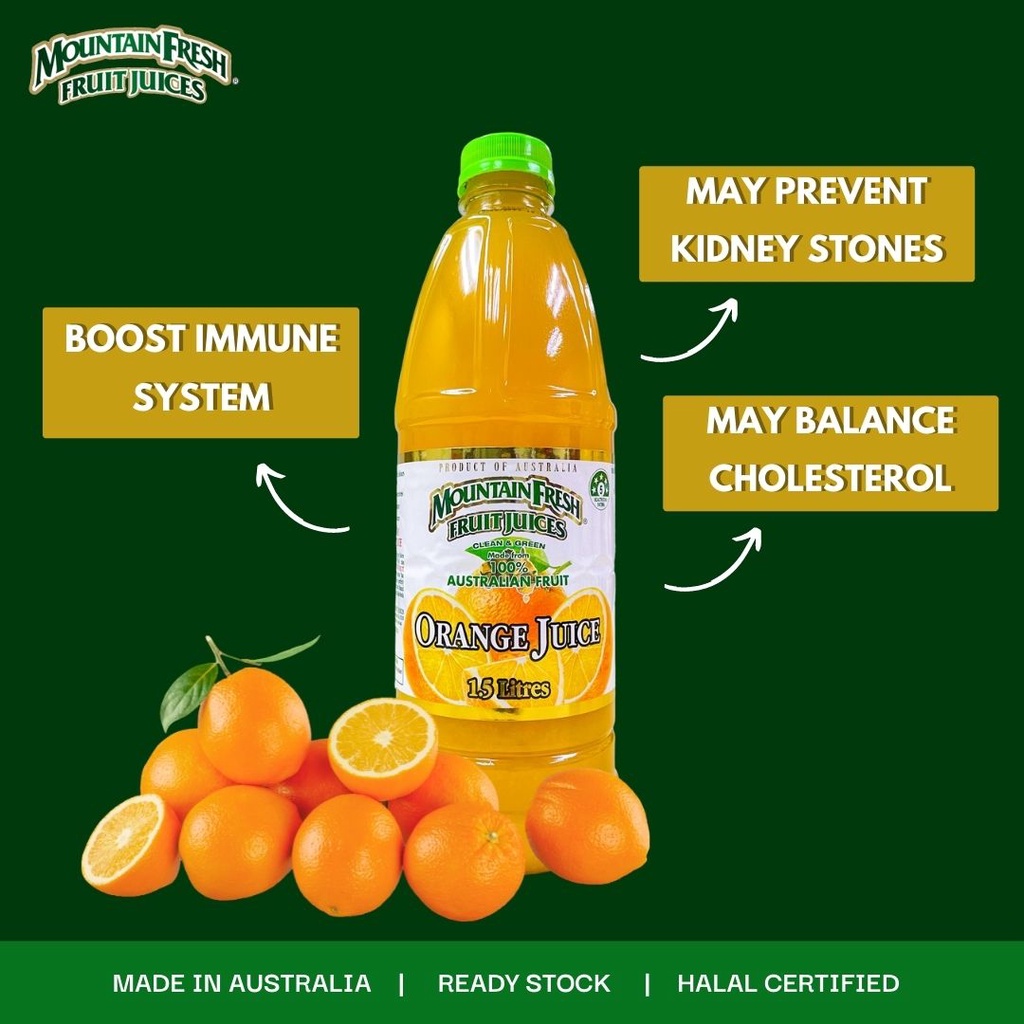 Mountain Fresh ORIGINAL Cold-Pressed Juices 3 x 1500ml - Made from 100% ...