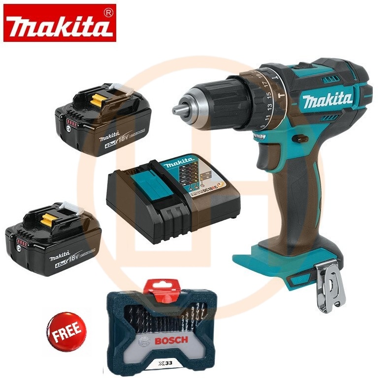 Makita DHP482RME/ DHP482RFE/ DHP482RFX1/ DHP482Z 13 mm (1/2") 18V Cordless Hammer Driver Drill ...