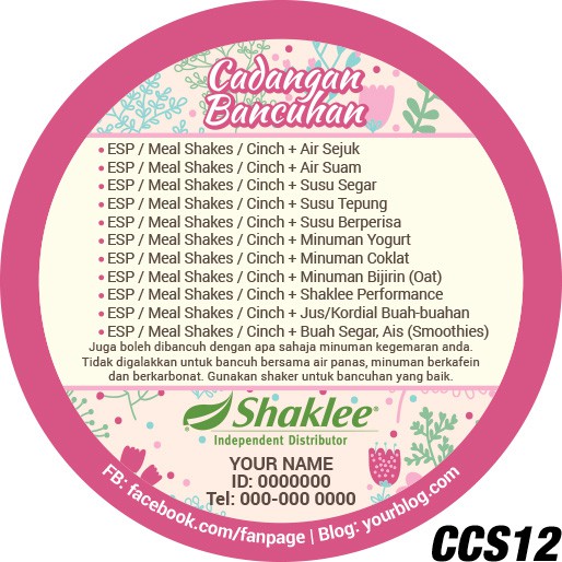 (CCS) Sticker - SHAKLEE (Canister Cap Sticker) | Shopee Malaysia