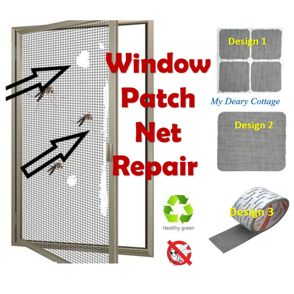 Ready Stock-Anti-Insect Fly Bug Door Window Mosquito Screen Net Repair ...