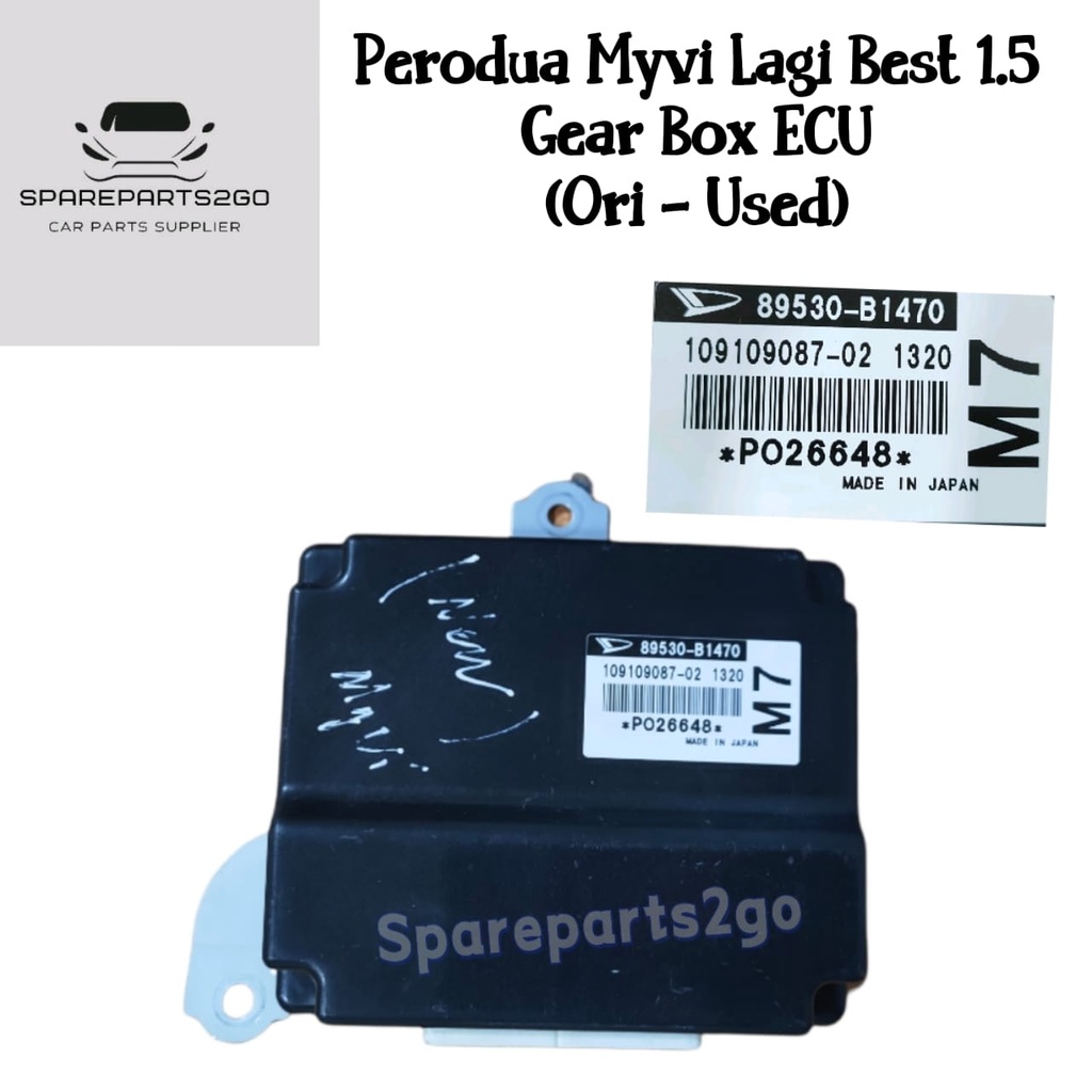 Perodua Myvi Lagi Best 1.5 Gear Box ECU 89530-B1470 (Used) | Shopee ...