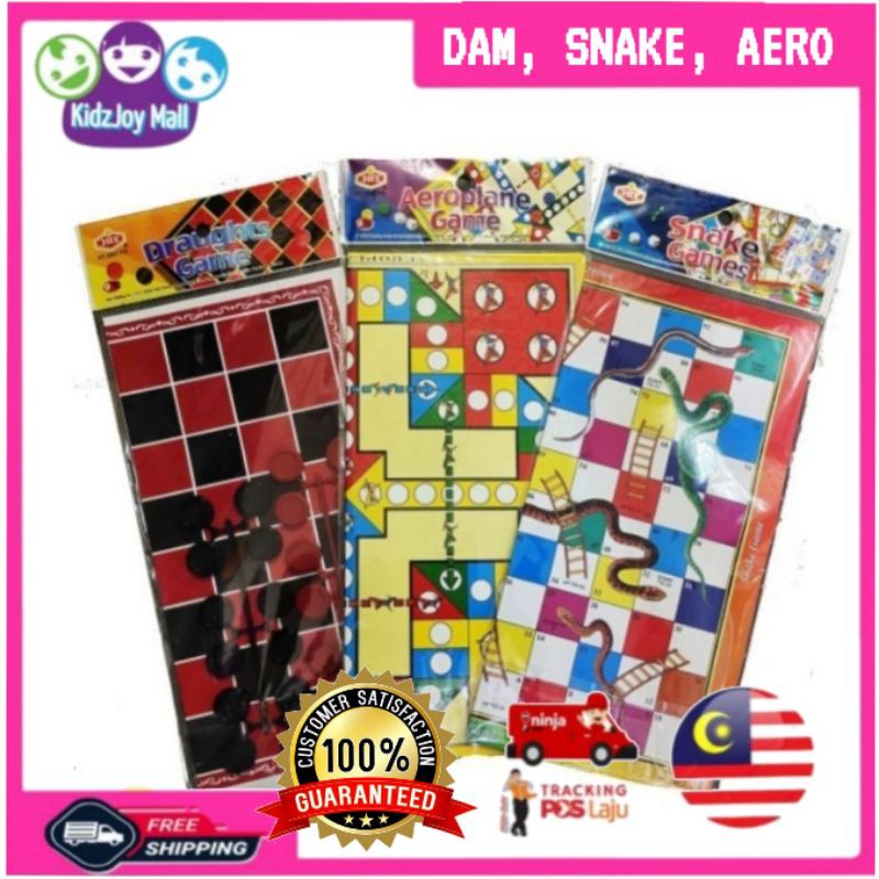 🔥MALAYSIA POS🔥 Dam Haji Catur Mainan Ular Board Game Aeroplane Game ...
