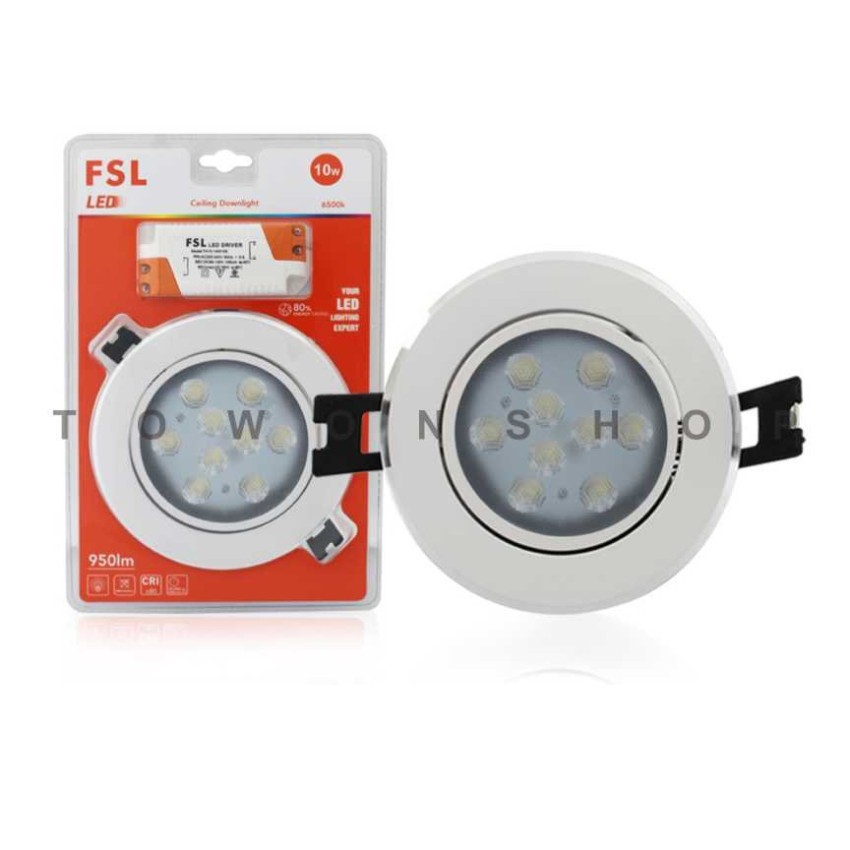 FSL Recessed Downlight LED 10w Warm White Warmwhite | Shopee Malaysia