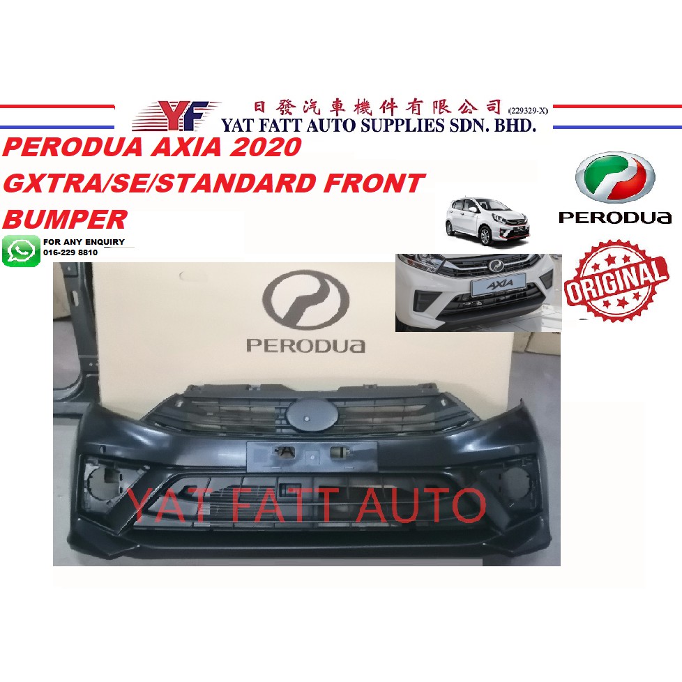 PERODUA AXIA 2020 (GXTRA/STANDARD/SE) SPEC BUMPER FRONT/REAR (GENUINE ...