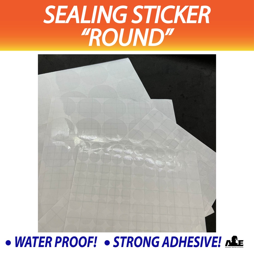 Clear Sealing Sticker | Transparent Round | Stiker Bulat | 透明封口贴 |15/25 ...