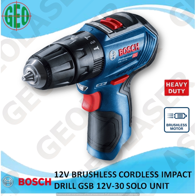 Bosch 12V GSB 12V-30 Brushless Cordless Drill - Solo Unit Without ...