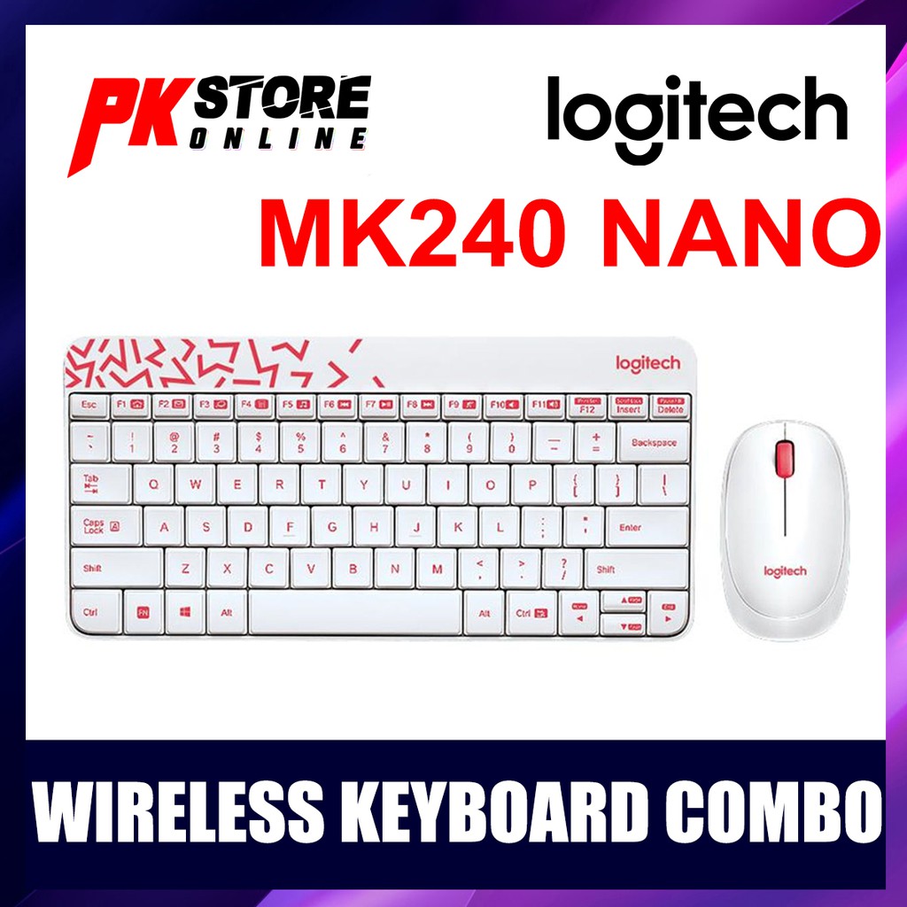 LOGITECH MK240 NANO WIRELESS KEYBOARD COMBO WITH MOUSE | Shopee Malaysia