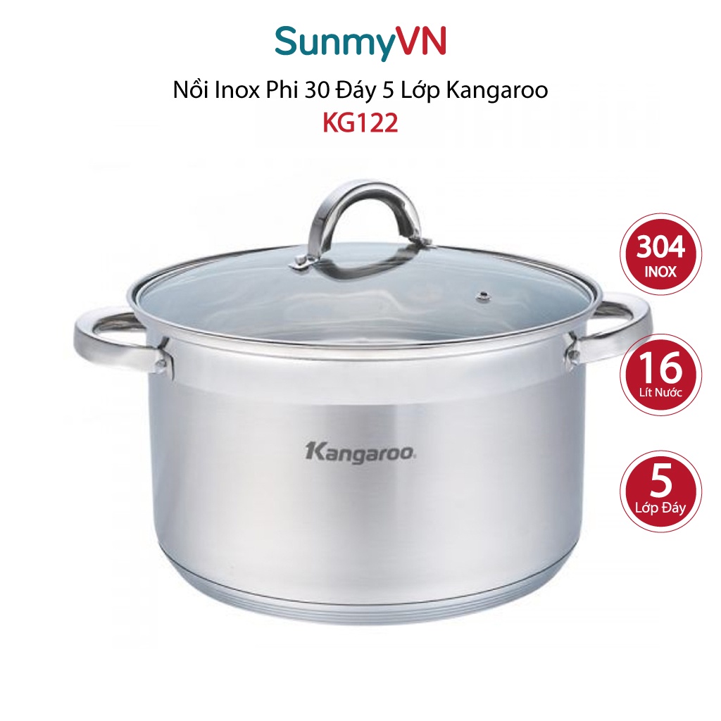 Stainless Steel Pot 30 Bottom 5 Layer Kangaroo KG122 | Shopee Malaysia