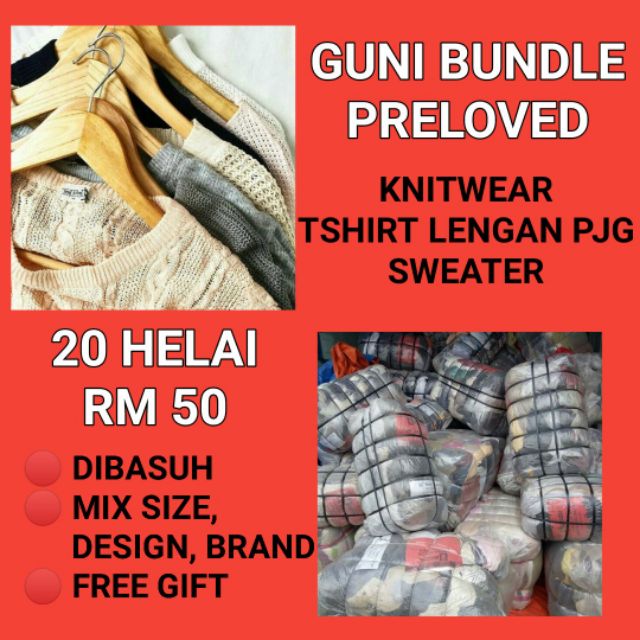 KNITWEAR PRELOVED GUNI KNITWEAR GUNI BUNDLE BORONG KNITWEAR TURLENECK ...