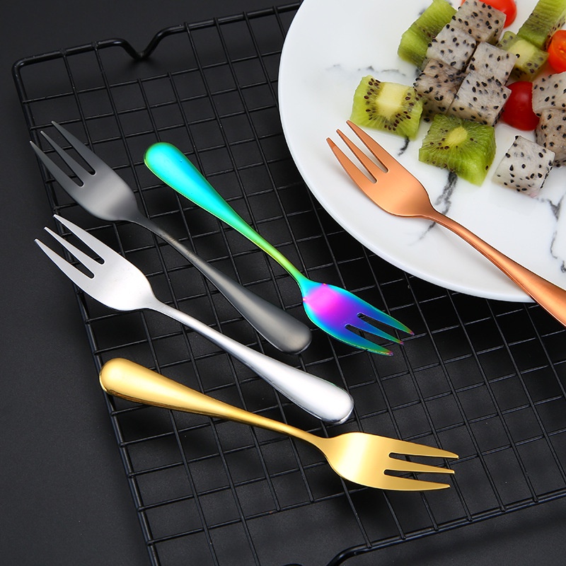 Stainless Steel Fork Dessert Fork Fruit Fork Case Fork Small Fork Gold ...