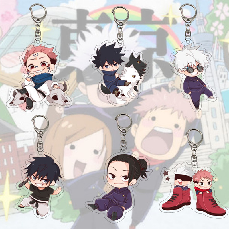 Cute Jujutsu Kaisen Acrylic Keychain Yuji Itadori Gojo Satori Anime ...