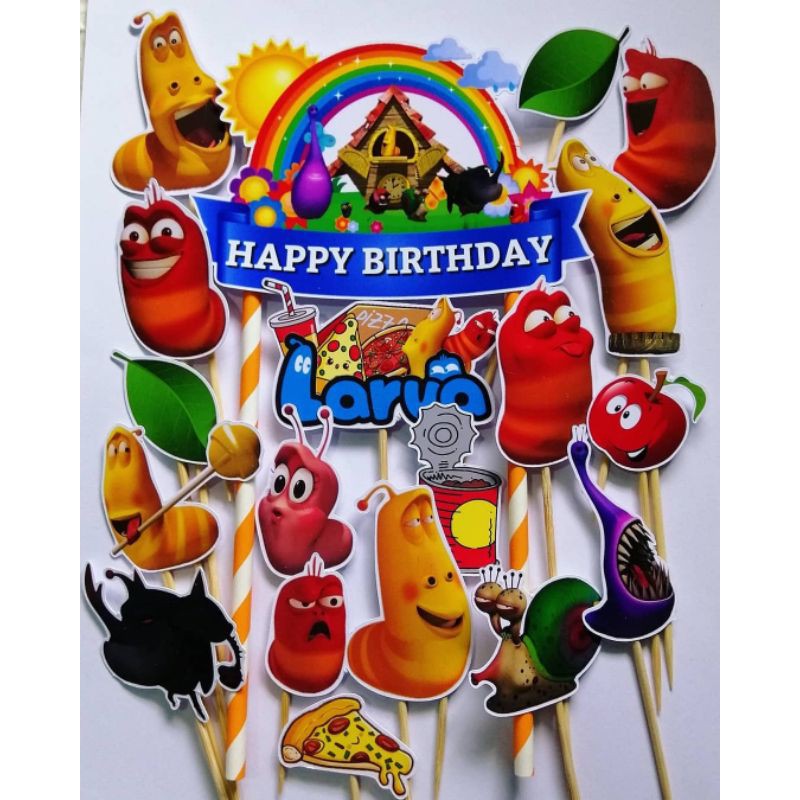 Larva Cake Topper Birthday (Ready Made/Custom Made) | Shopee Malaysia