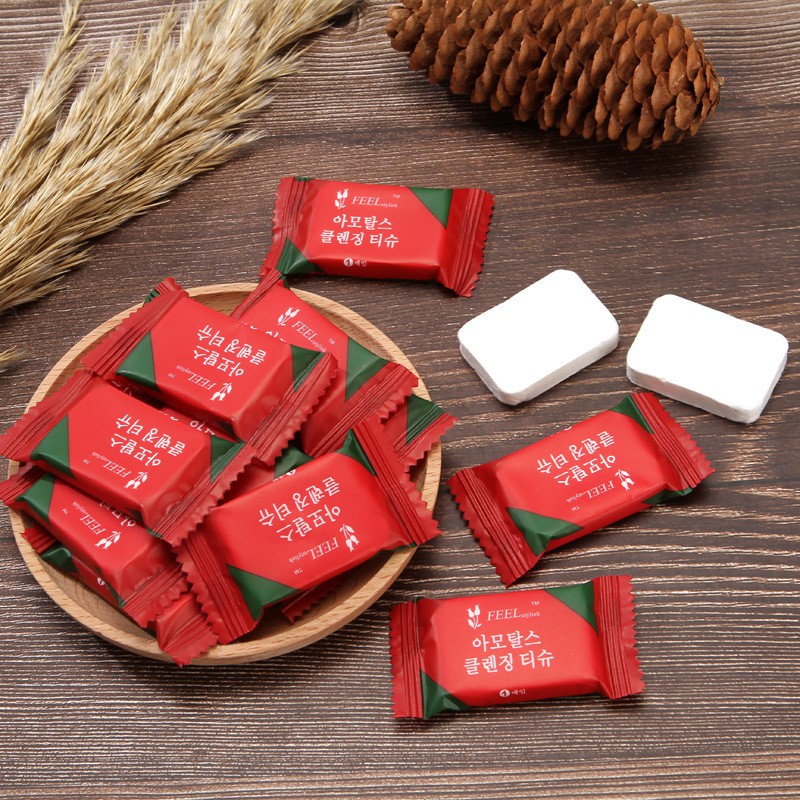 Thick cotton Compressed Paper Towels Candy Form 1 Time - Large | Shopee ...