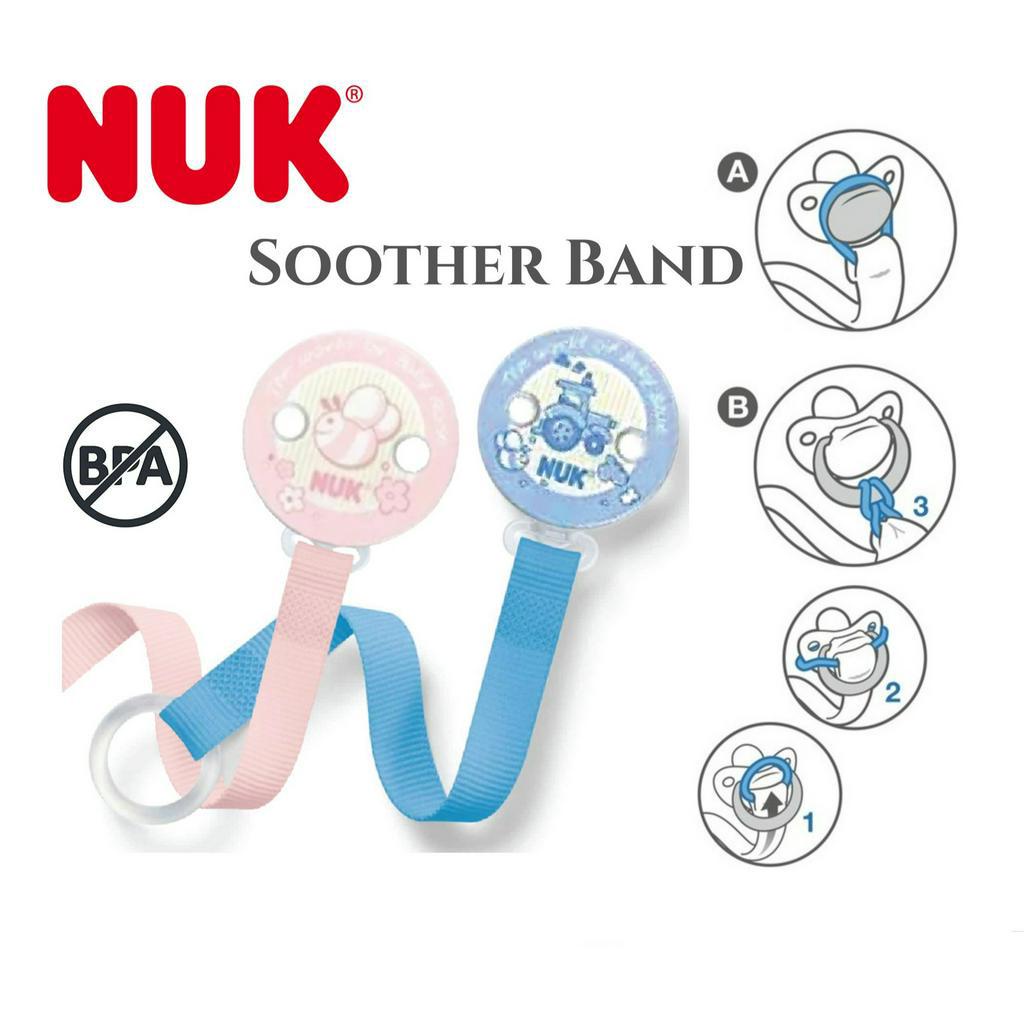 NUK Soother Band ( Rose Pink / Blue ) | Shopee Malaysia