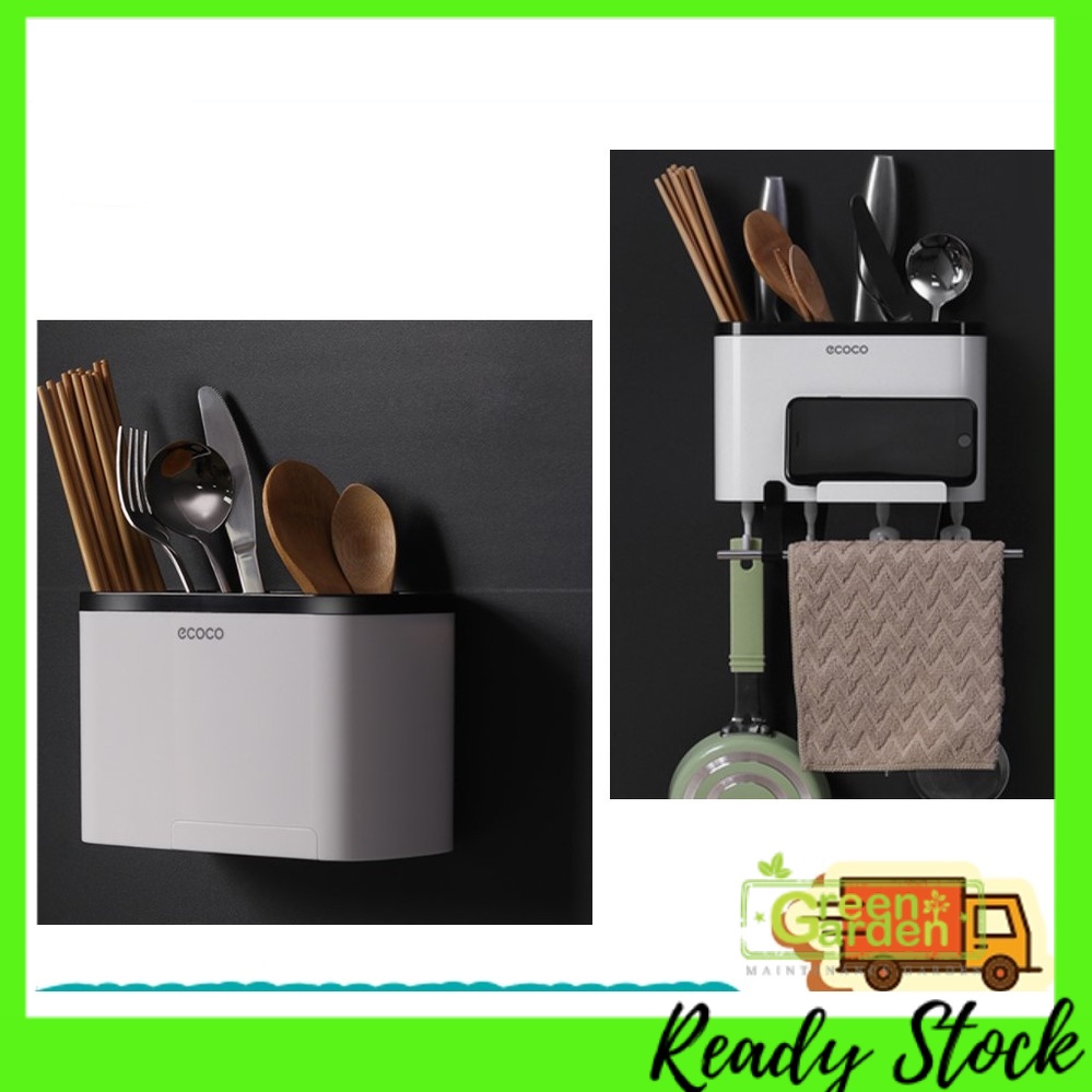 ECOCO Chopstick Holder Wall-mounted Chopstick Cage Kitchen Storage ...