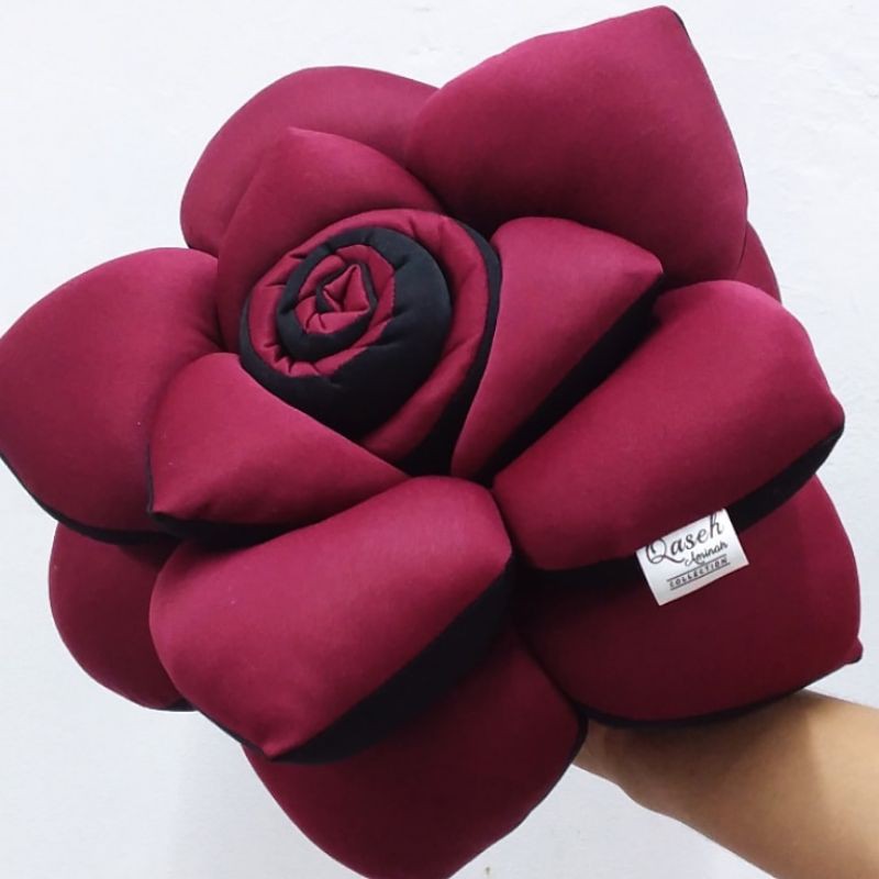 💯Handmade🌼🌟HARGA UNTUK 2 BIJI💥Bantal Bunga Super Kiut 3D (Maroon ...