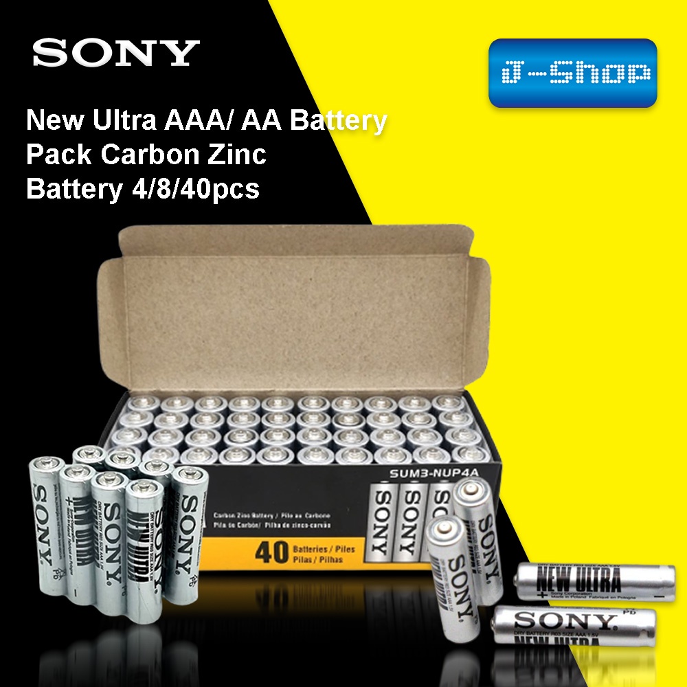 🔥Ready Stock🔥 SONY battery AAA or AA Sony New Ultra Dry batteries Dry ...