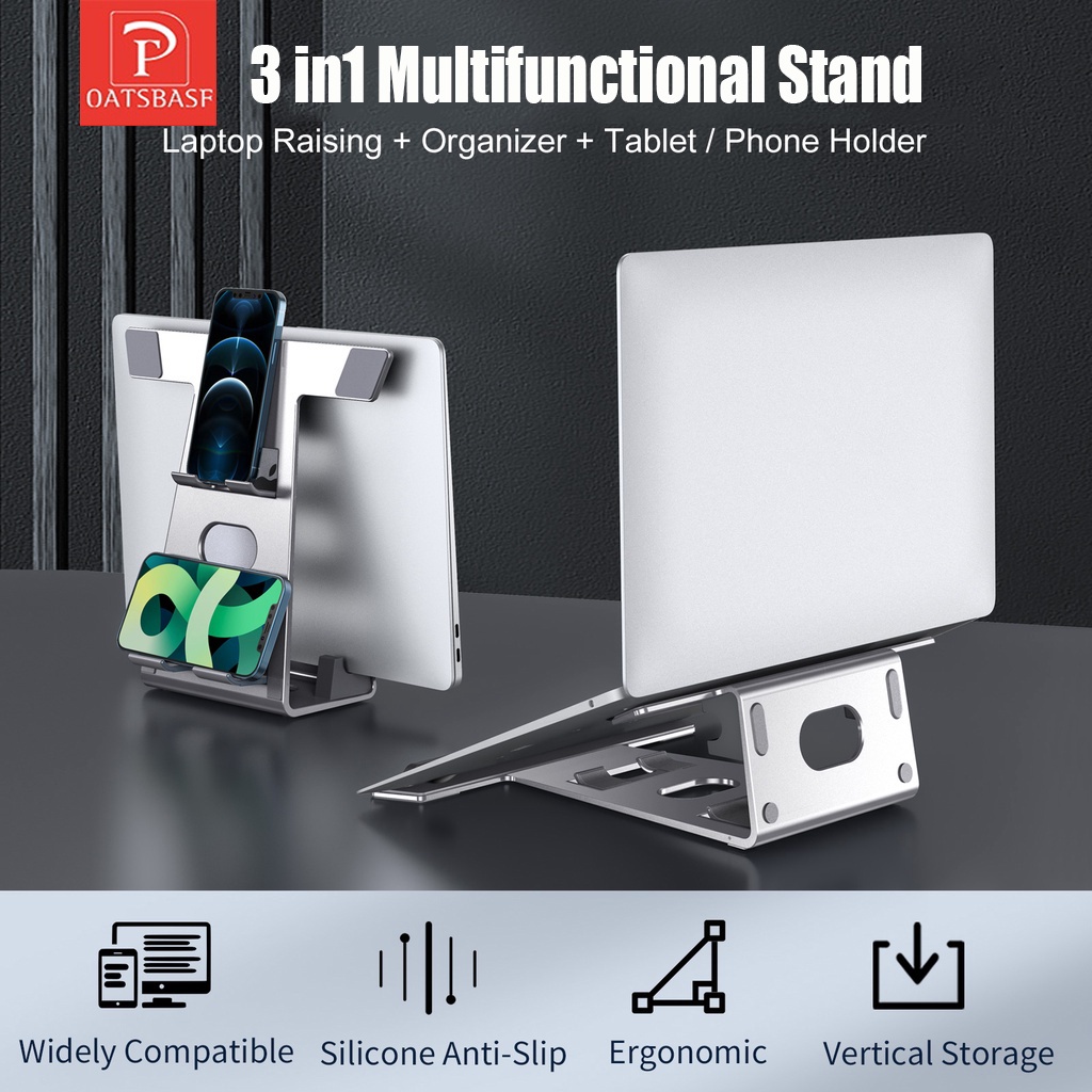 OATSBASF L08 4 In 1 PC Vertical Laptop Stand Upright Computer Storage ...