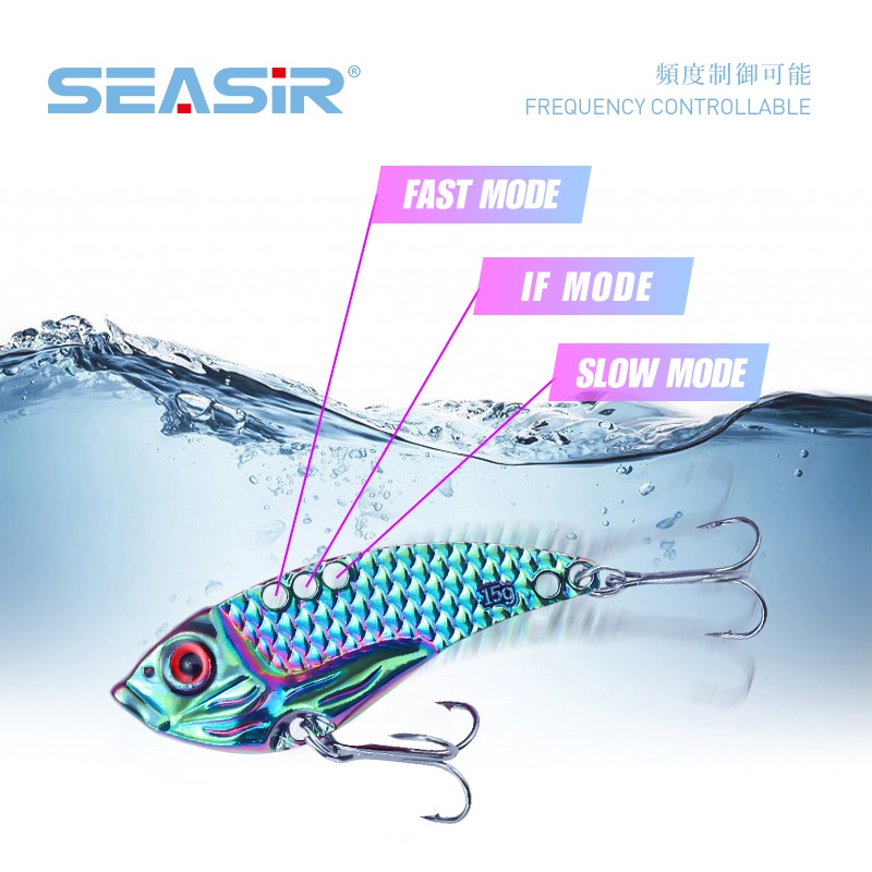 SEASIR Magic Dragon Colorful 3D Eyes Vib Lures BKK Hook Long Throw ...