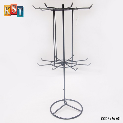 Rak Bulat Besi Metal Rotating Rack Display Stand 2 Layers Countertop ...