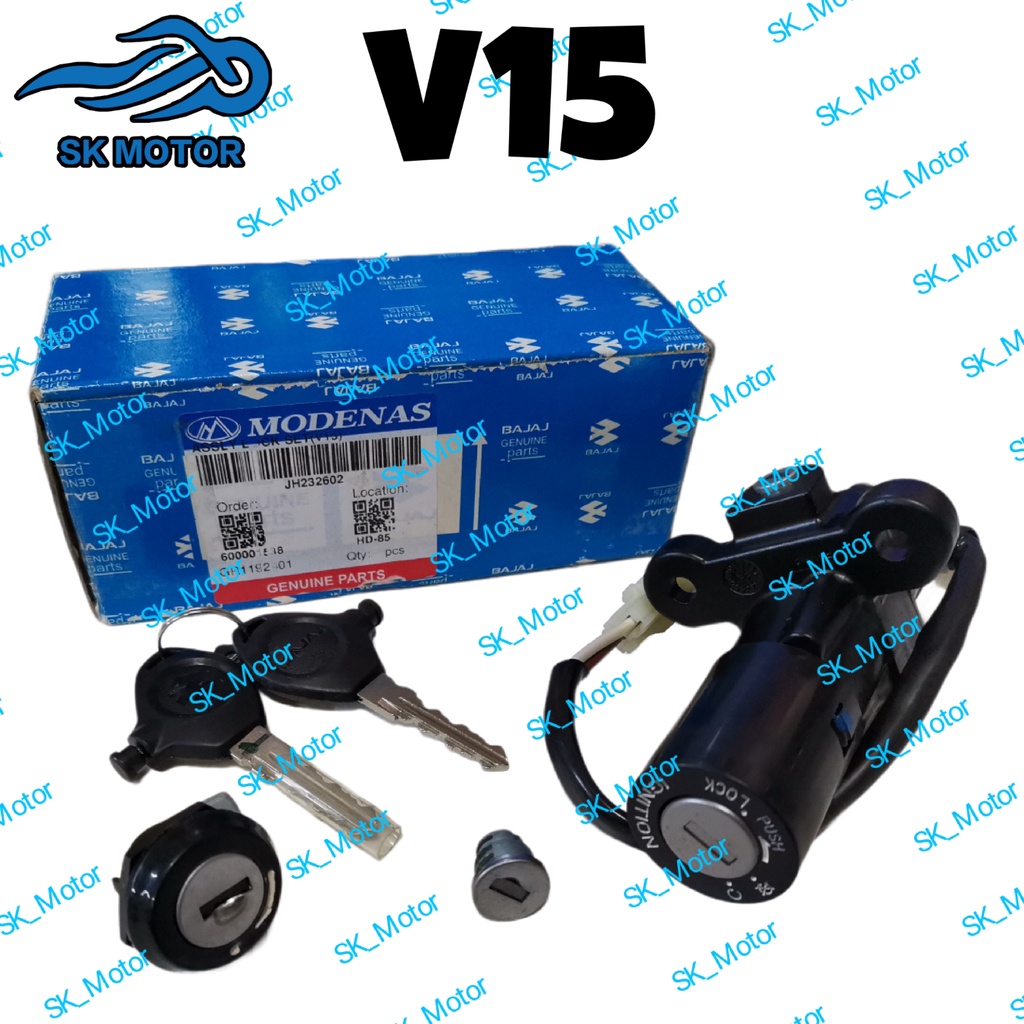 Modenas PULSAR V15 VT150 Fi Original Ignition Key Full Set Main Switch / Suis Kunci Fuel Tank ...