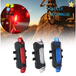 MSW💖 Bike Taillight Light LED Waterproof Rear Tail Light USB Rechargeable Mountain Bike Light ...
