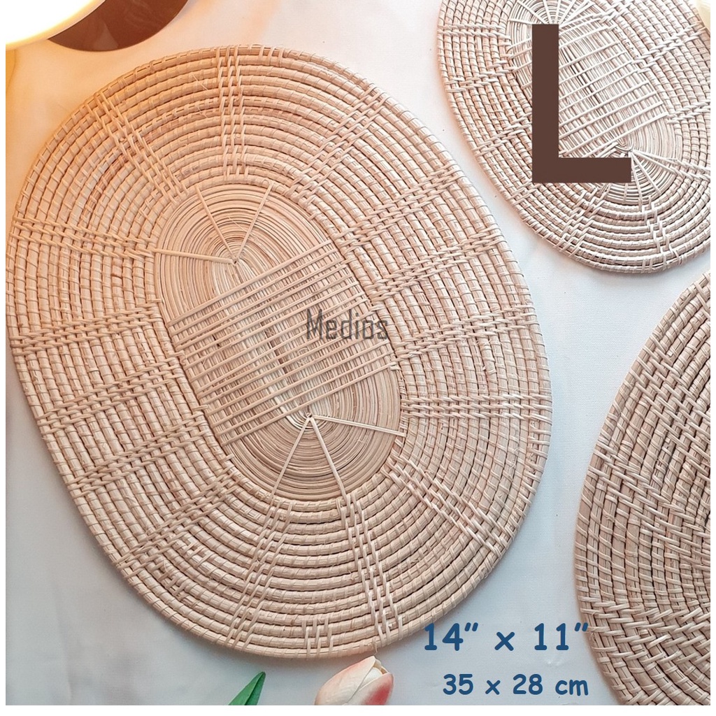 Alas Pinggan Periuk Rotan Dulang Rotan Anyaman Berbentuk Bujur ...