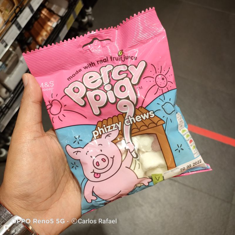M&S Marks and Spencer Percy Pig Halal Plant Based Vegan Gluten Free Gummies-Phizzy Pig Tails/And ...
