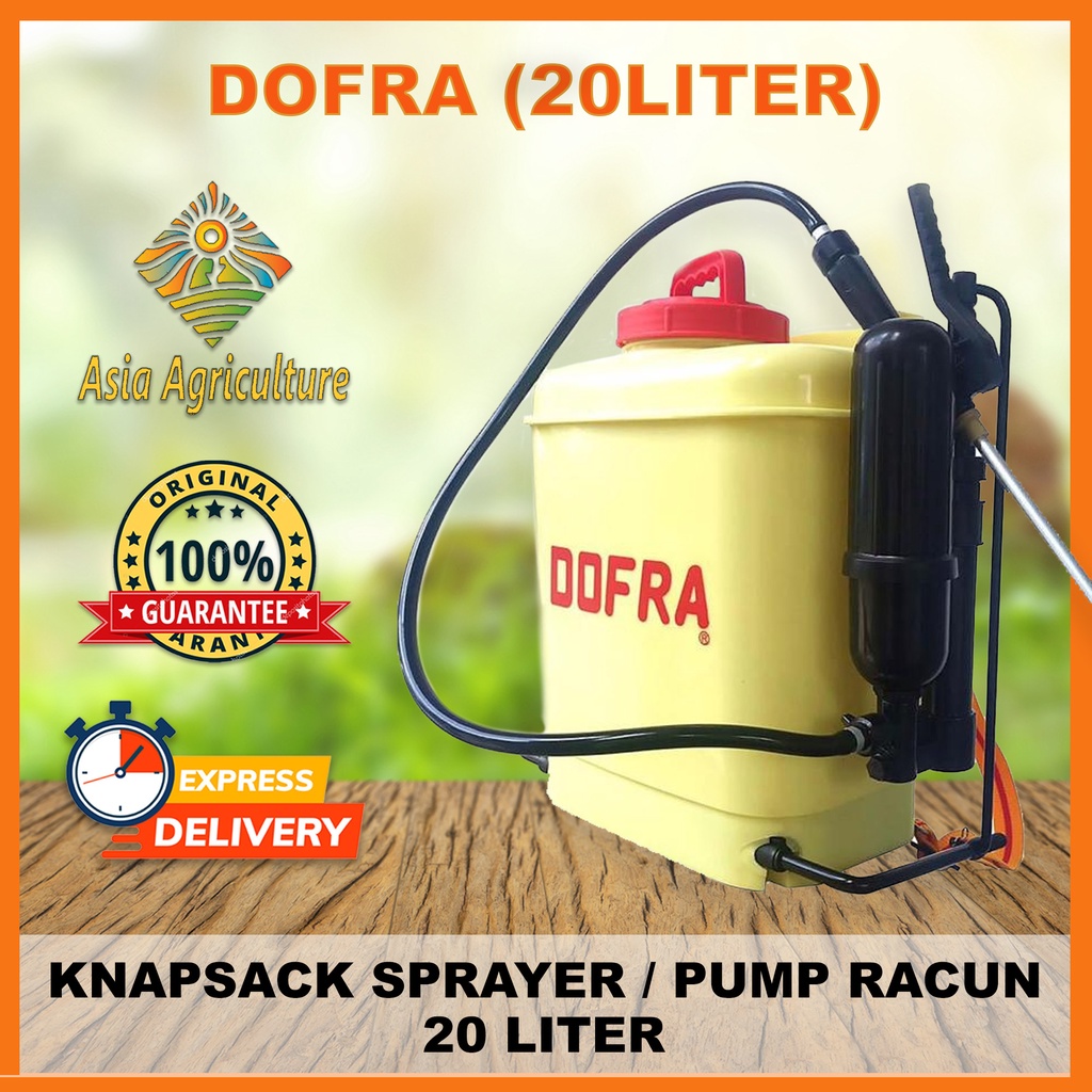 ASIA AGRICULTURE DOFRA 20LITER KNAPSACK SPRAYER PENYEMBUR PUMP RACUN ...