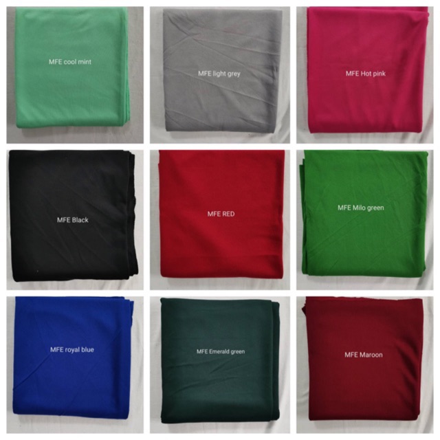1m kain microfibre eyelet jersi kain sukan kain mask 20 kaler | Shopee ...
