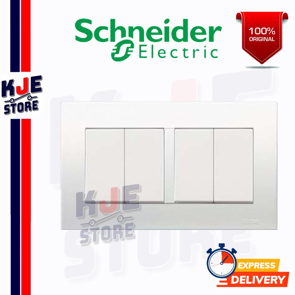 SCHNEIDER KB34/1 [Vivace] 16AX 250V 4gang 1Way Switch [Ready Stock ...