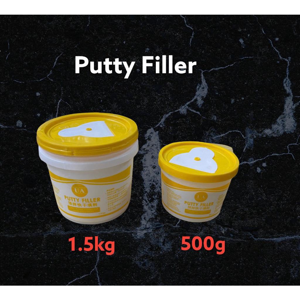 UA Putty Filler filling fracks and holes / tambung lubang - 500gm & 1 ...