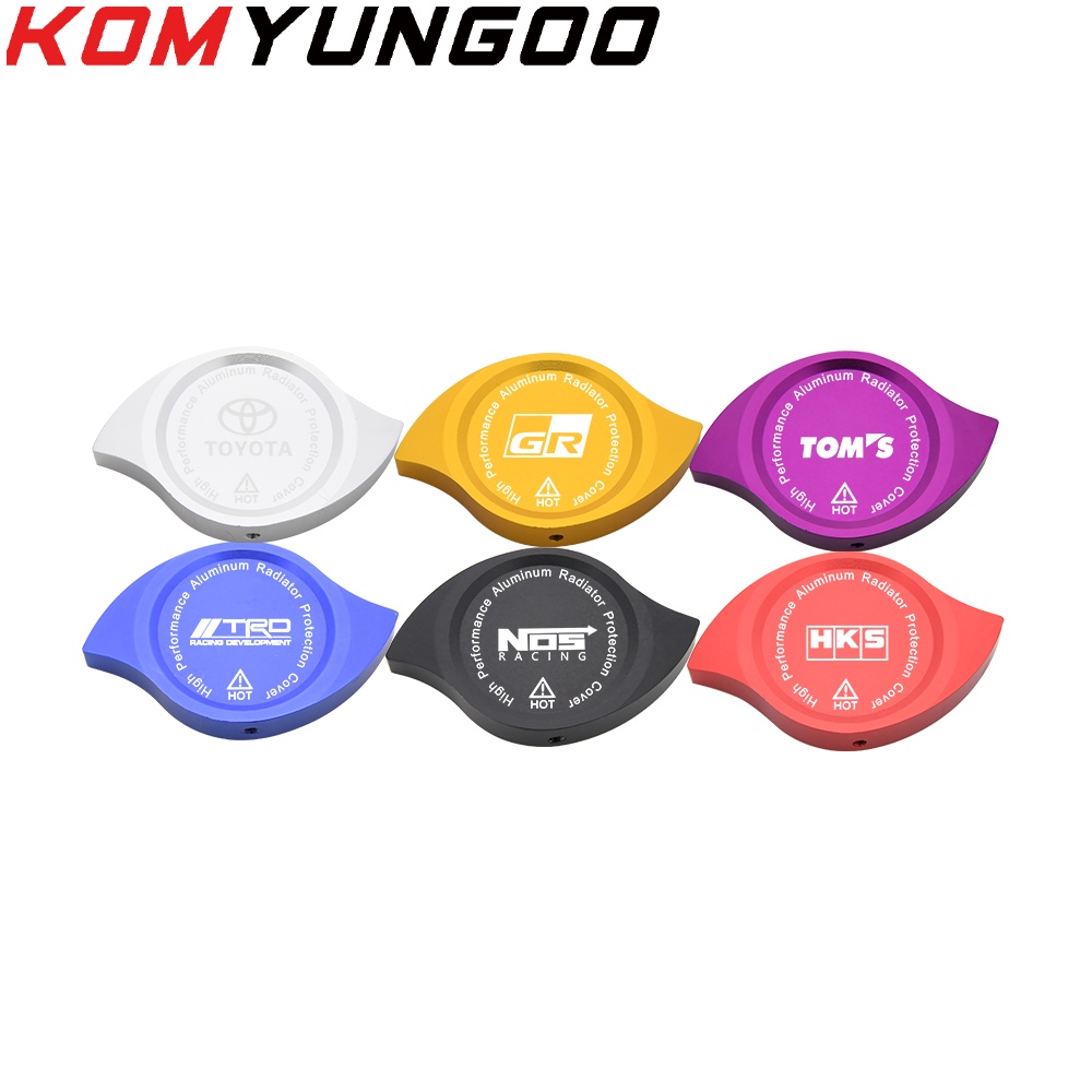 Aluminum Car Radiator Cover Tank Caps GR TRD TOM'S NOS HKS Logo Emblem Fit For TOYOTA Auto ...