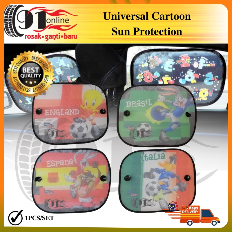 Universal Cartoon Sun Protection Auto Side Window Car Sunshade | Shopee ...