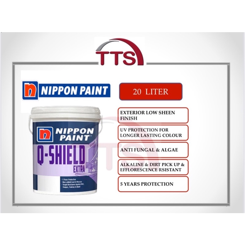Nippon Q-SHIELD EXTRA 20LT ( Exterior wall paint) | Shopee Malaysia