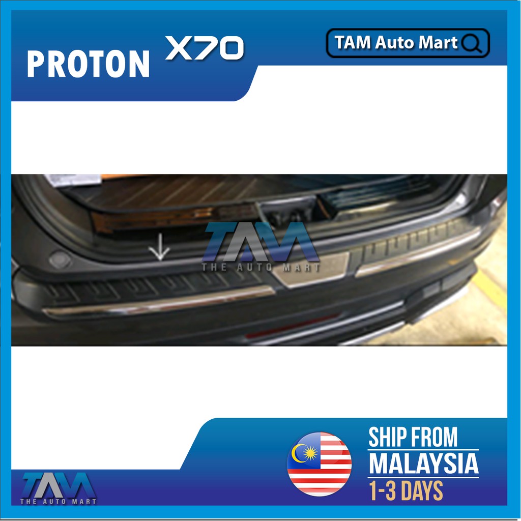Proton X70 Rear Bumper Protector - Out ABS Rear Bumper Guard Trunk Sill ...