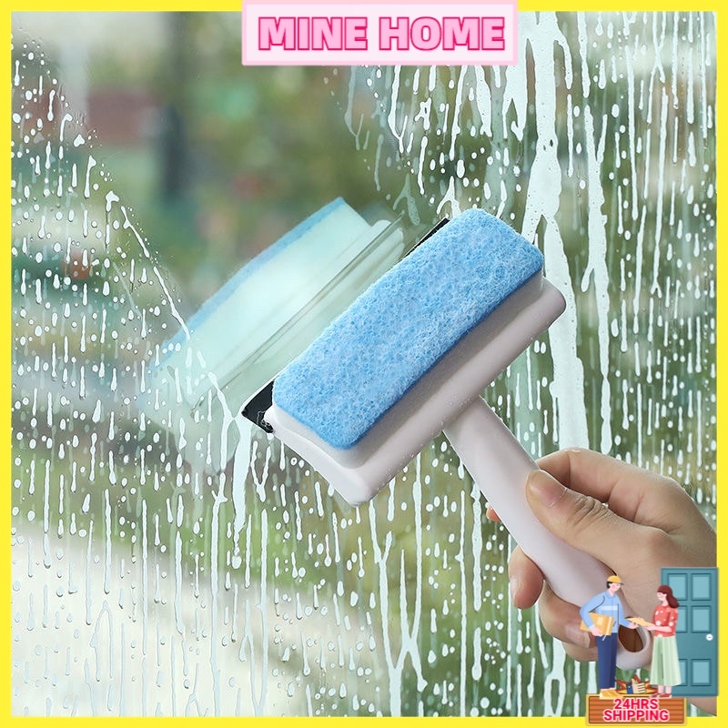Window Glass Wiper Double Sided Glass Cleaning Sponge Brush Washing ...