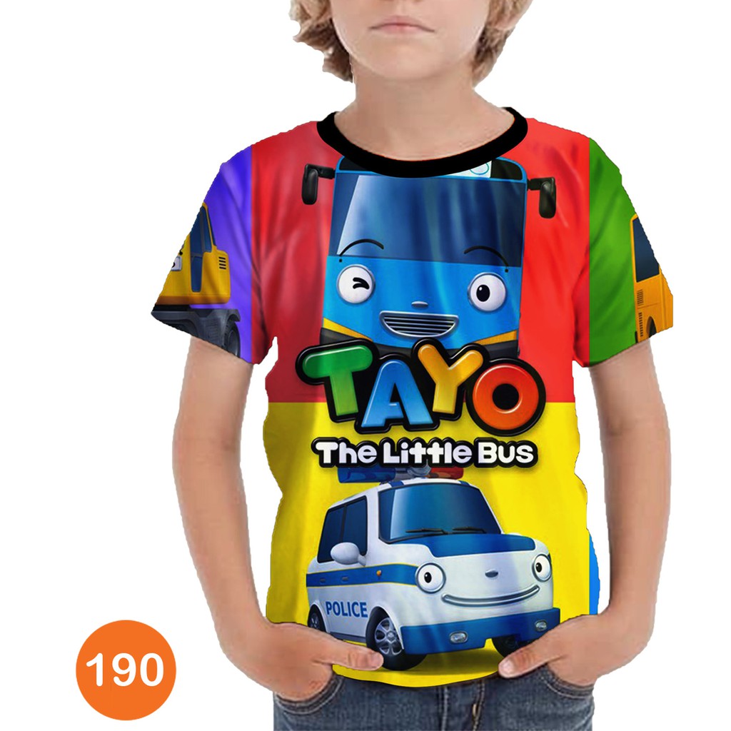 Tayo T-Shirt The Little Bus 3d Cute Cartoon Shirt 190 | Kaos Tayo the ...