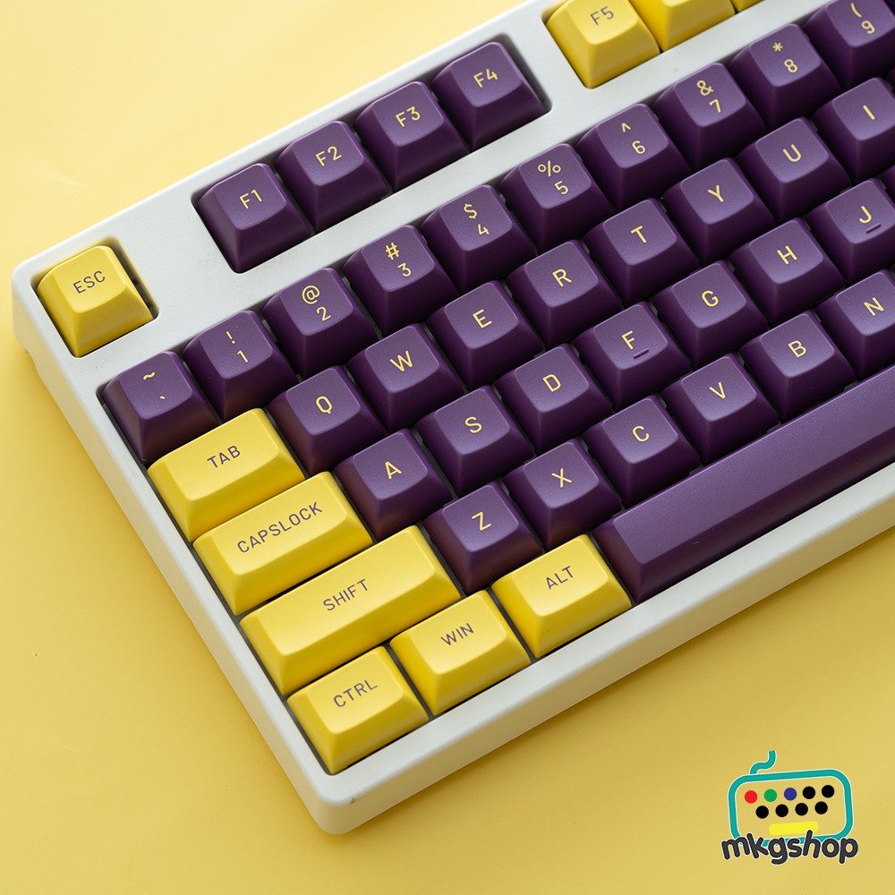 Keycap DSA purple gold doubleshot mechanical keyboard buttons | Shopee ...