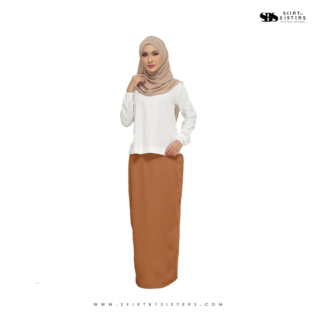 Daily Straight Cut Skirt Sbs Basic Colors Shopee Malaysia
