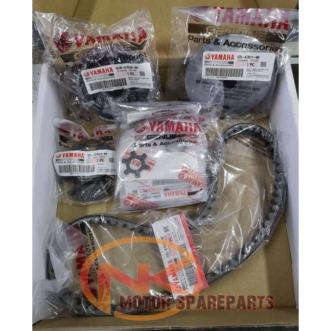 Yamaha Ego/Nouvo S/Ego s Fi/Avantiz/Solaris/Ego Lc V-Belt set/ Front pulley kits set 100% ...