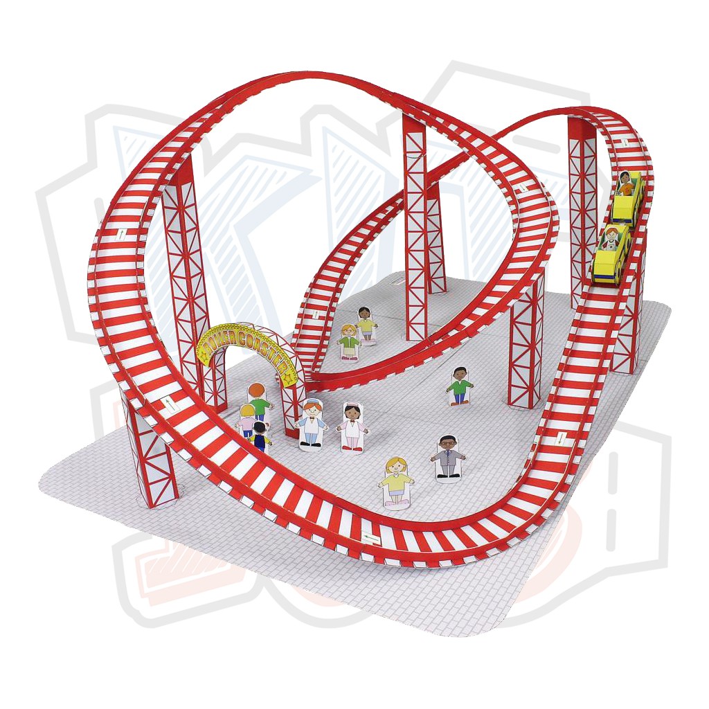 Amusement Park architectural paper model (Roller coaster) | Shopee Malaysia
