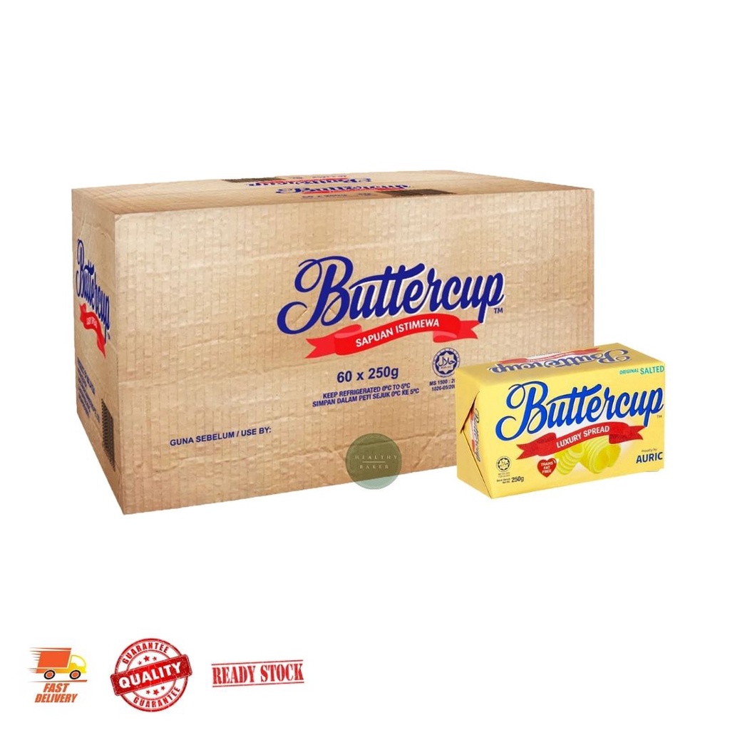 (Carton) BUTTERCUP LUXURY SPREAD 227G X 60 / CARTON / BAKING BUTTER ...