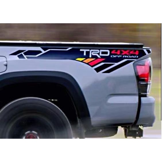 (Ready Stock)2pcs Toyota Hilux Trd 4x4 Car side sticker rear Trunk ...