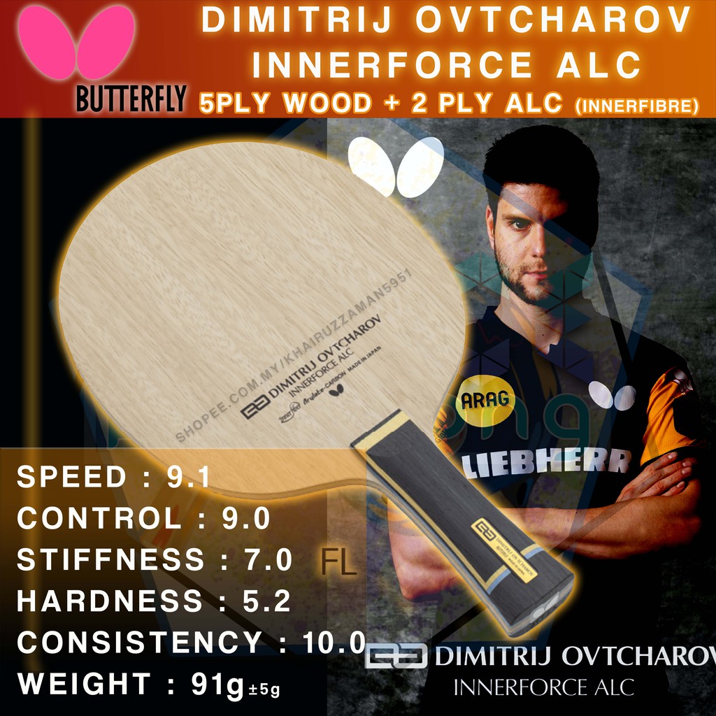 BUTTERFLY DIMITRIJ OVTCHAROV INNERFORCE ALC BLADE (NEW 2021 BLADE ...
